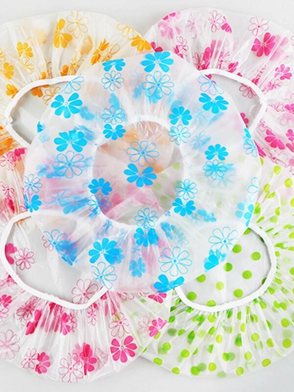 Шапочка для душа, водонепроницаемая, многоразовая