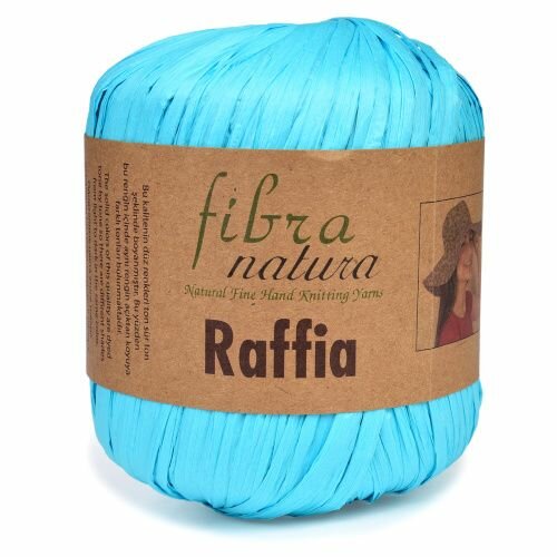 Пряжа Fibra Natura Raffia 116-29 (3 мотка по 40г/90м) голубой