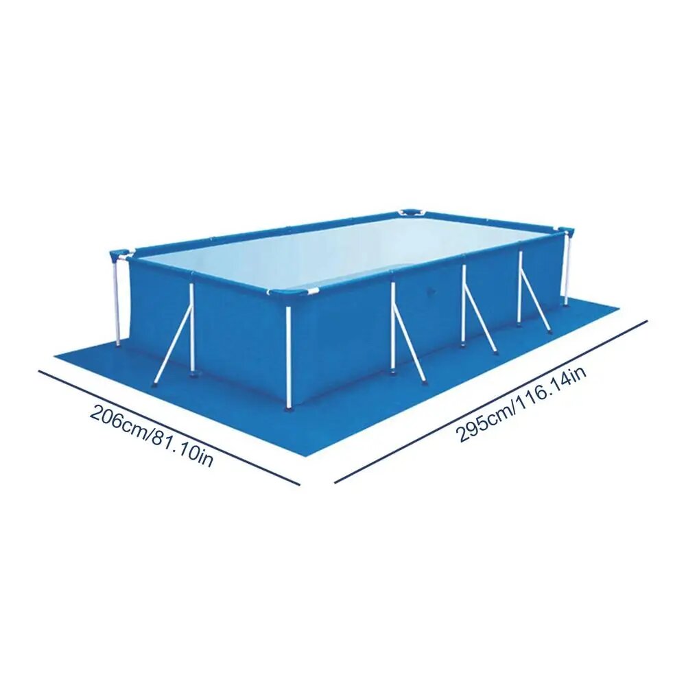Прямоугольное покрытие для бассейна, водонепроницаемое полиэтиленовое складное надувное покрытие для бассейна надземного бассейна, семейное покрытие для бассейна, гребное на открытом воздухе