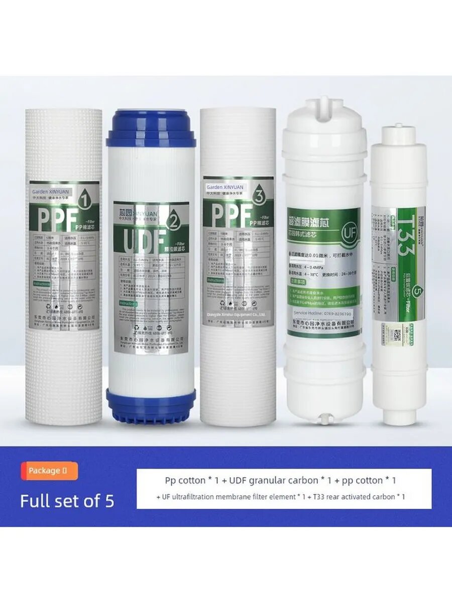 Фильтр-элемент Jiuyang JYW-HC-1283WU, 5 уровней (ПП+УФ+Т33)