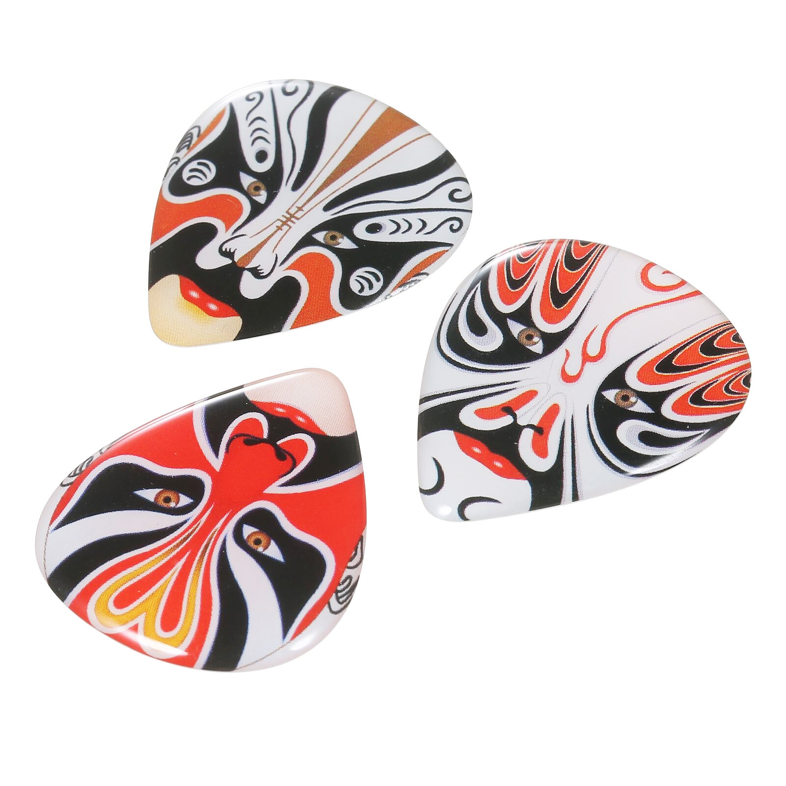 3 шт. ABS медиаторы для гитары с изображением маски пекинской оперы, аксессуар для игры на укулеле.