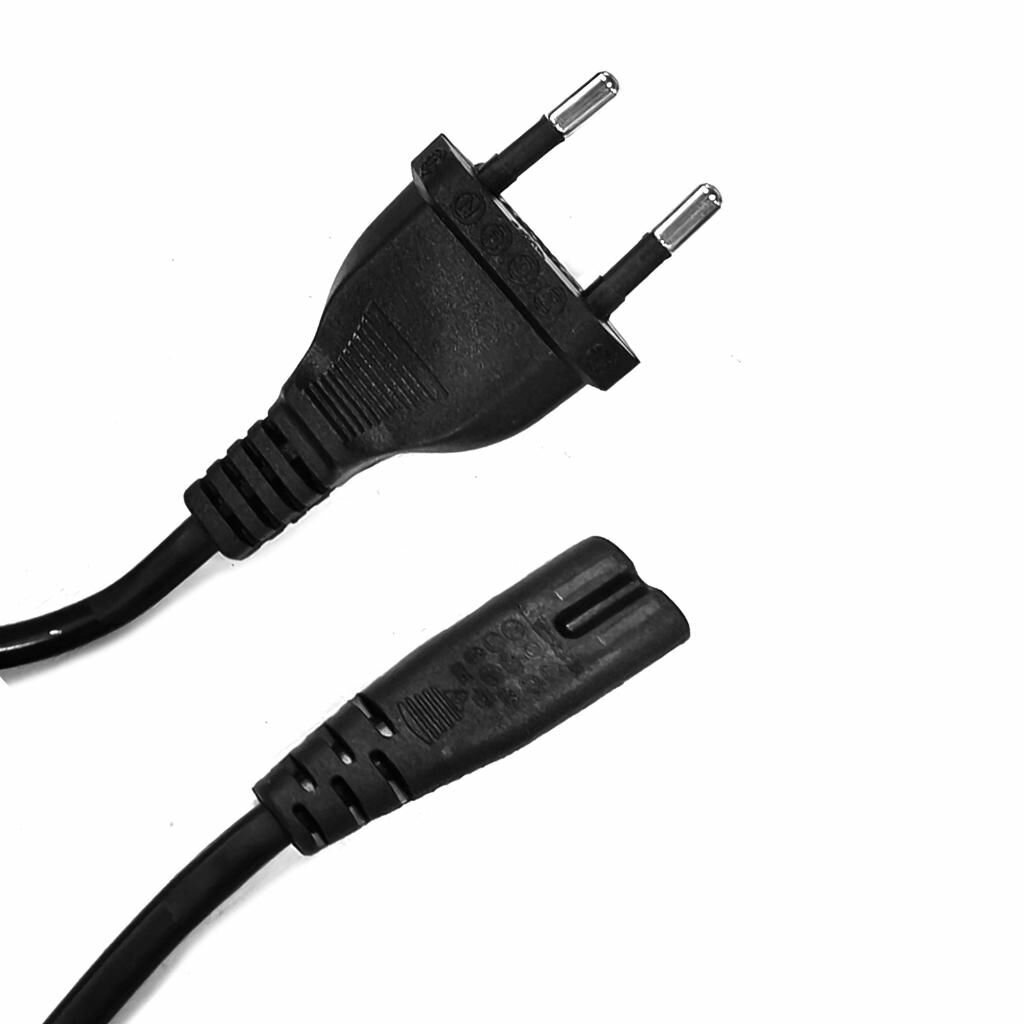 Кабель питания с 2-контактной вилкой и разъемом IEC320 C7, 1m