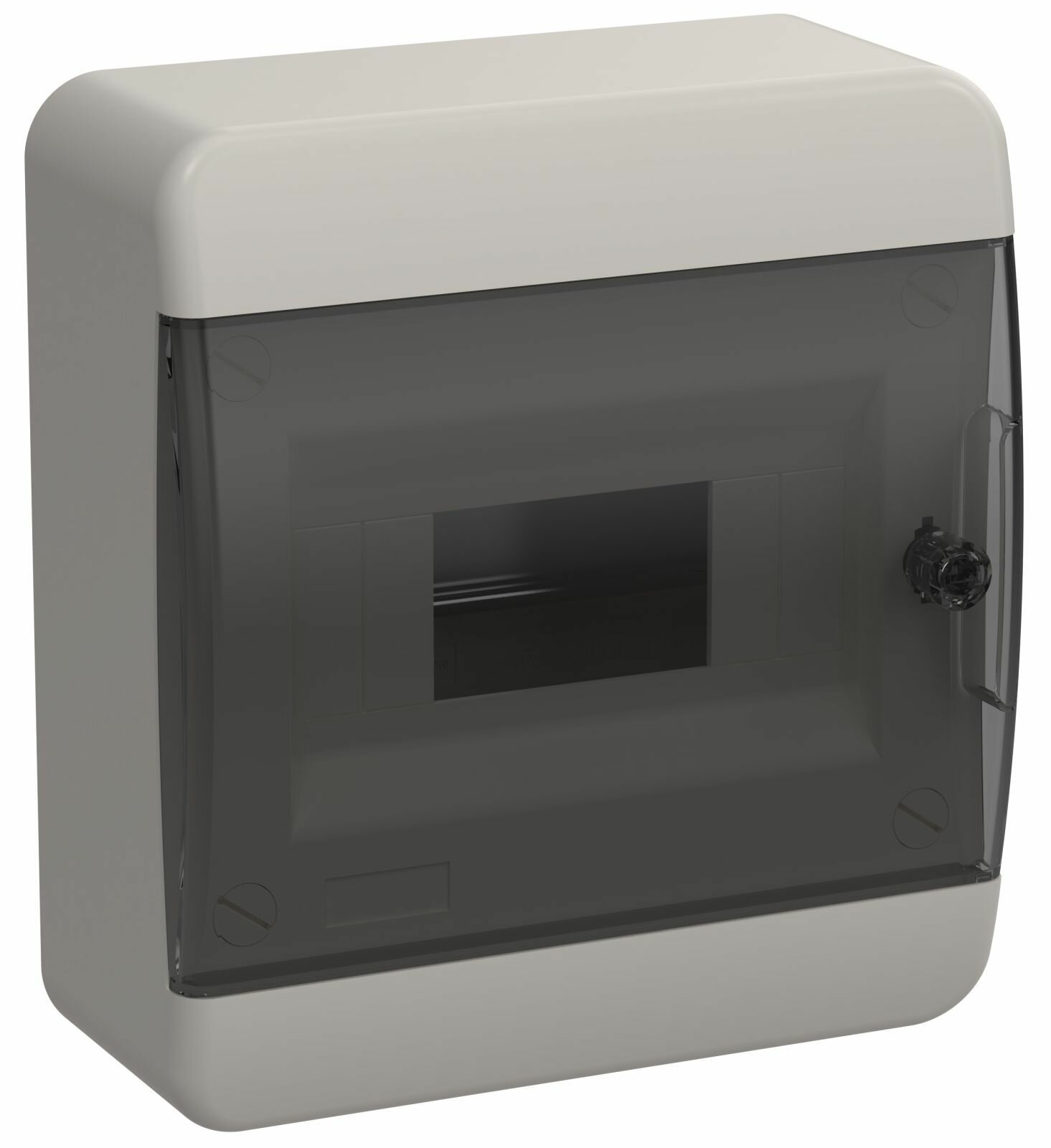 Щит монтажный Instart навесной, на 8 модулей, степень защиты IP41, дверь черная прозрачная