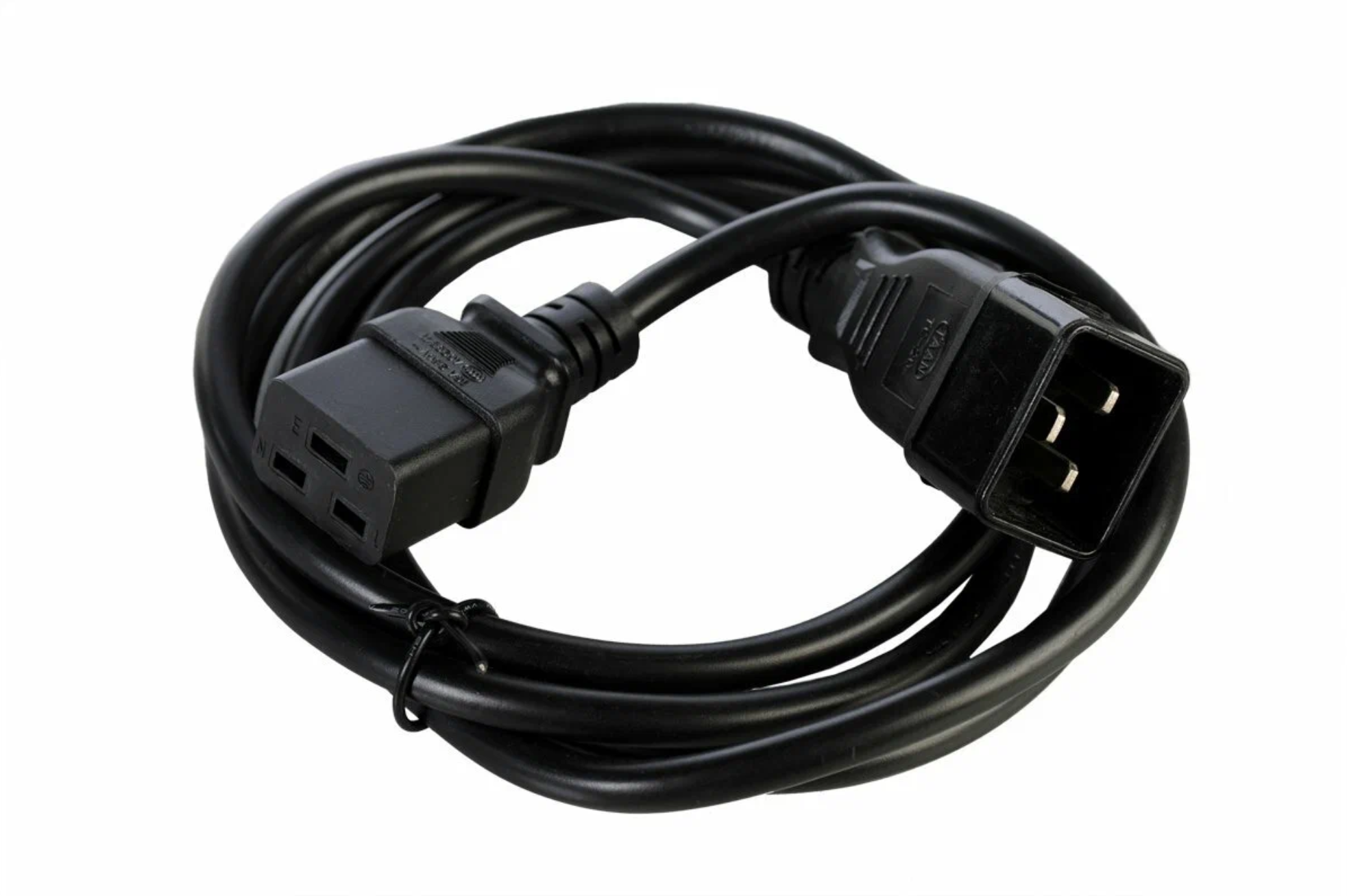 Шнур питания ЦМО с заземлением IEC 60320 C19/IEC 60320 C20, 16А/250В (3x1,5), длина 3 м.