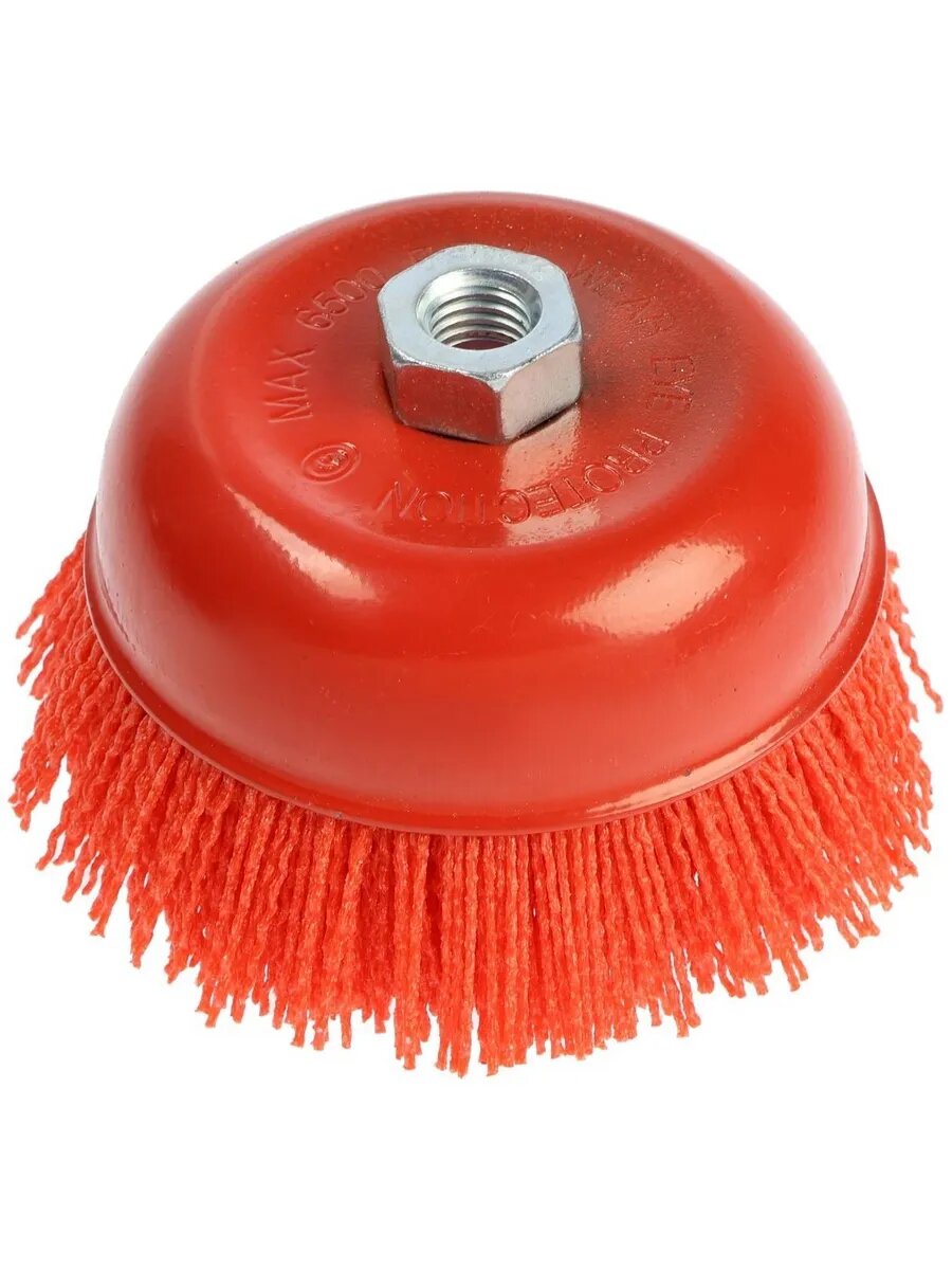 Щетка нейлоновая для УШМ "чашка", М14, 125 мм