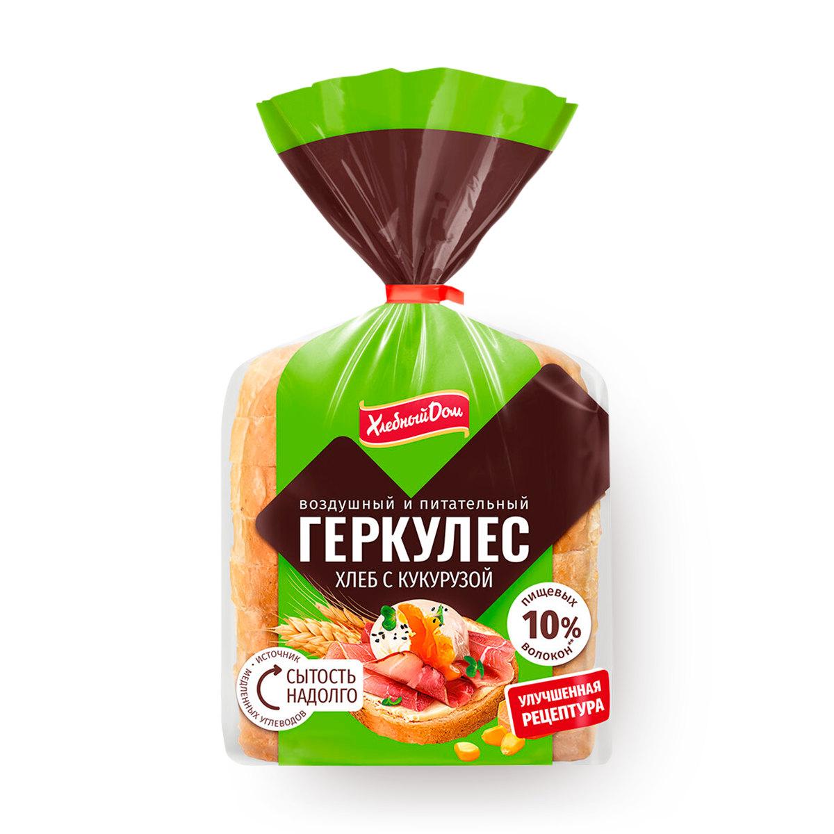 Хлеб Геркулес с кукурузой Хлебный дом 255г