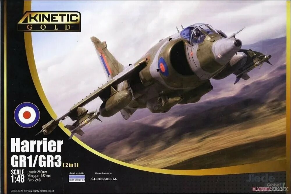 KINETIC 48060 1/48 Scale Harrier GR1/GR3 сборная модель самолета
