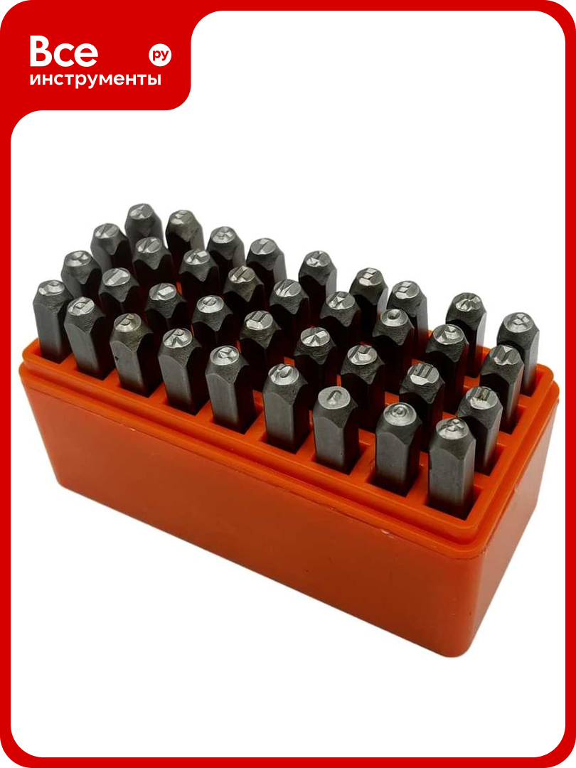 Клейма буквенные TORNERI №4 русский шрифт Т023254, профиль стержня из легированной стали, прописные буквы кириллицы