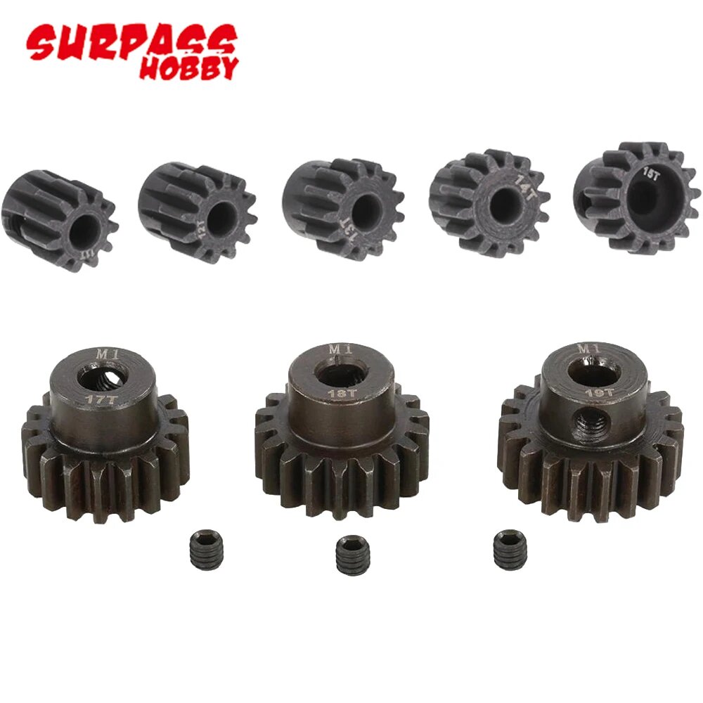 Шестерни Surpass Hobby M1 5мм 11T-15T/15T-19T/18T-22T для RC машин M1 15T-19T 5pcs