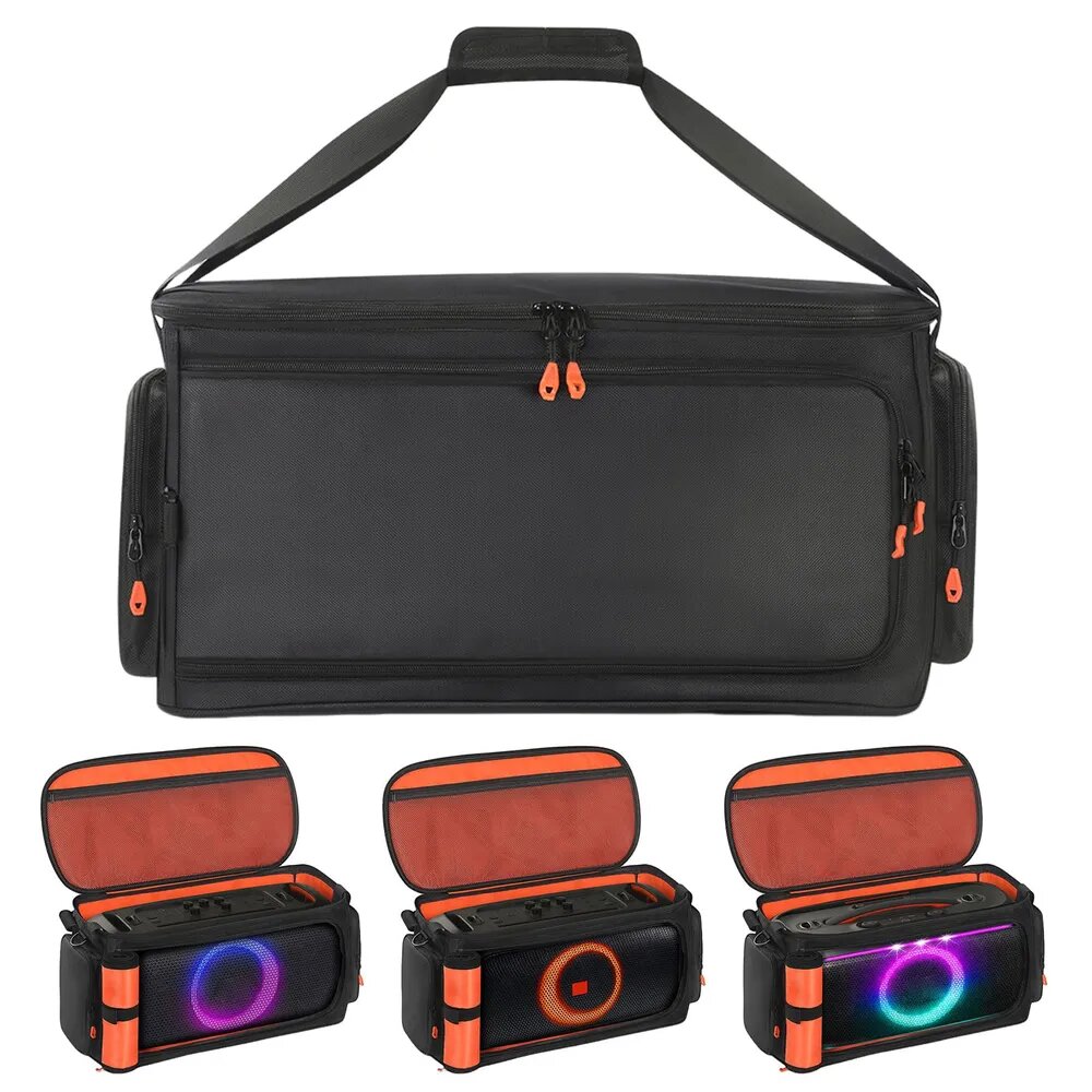 Чехол для портативной колонки JBL PartyBox On The Go 2 из водоотталкивающего EVA с отделением для трёх микрофонов