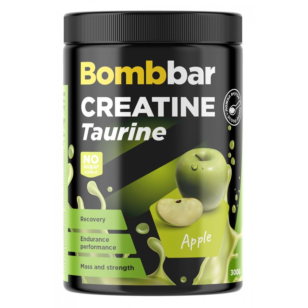 Креатин Bombbar Creatine Taurine, 300 г, Вкус Berries / Лесные Ягоды