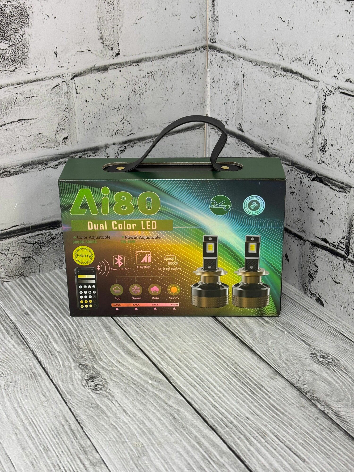 Лампы светодиодные Led H4 3000-8000k регулируемые с телефона по яркости и цвету