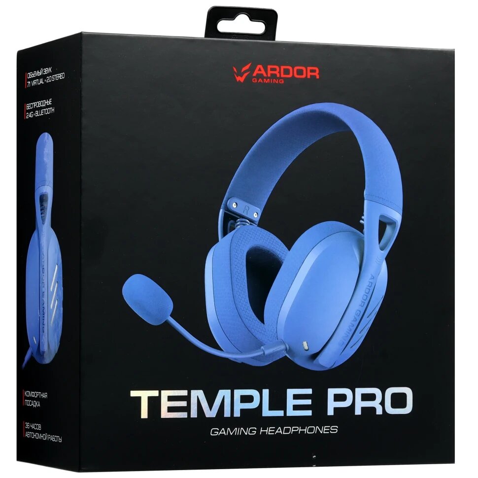 Беспроводные/проводные наушники ARDOR GAMING Temple PRO синий