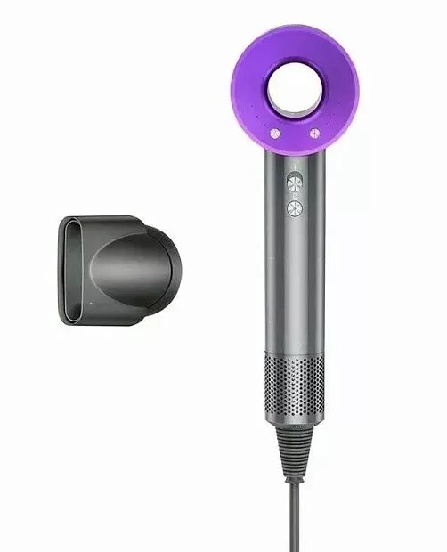 Фен Hoco HP 11 Plus фиолетовый, 2200 Вт, с функцией ионизации, компактный, лёгкий