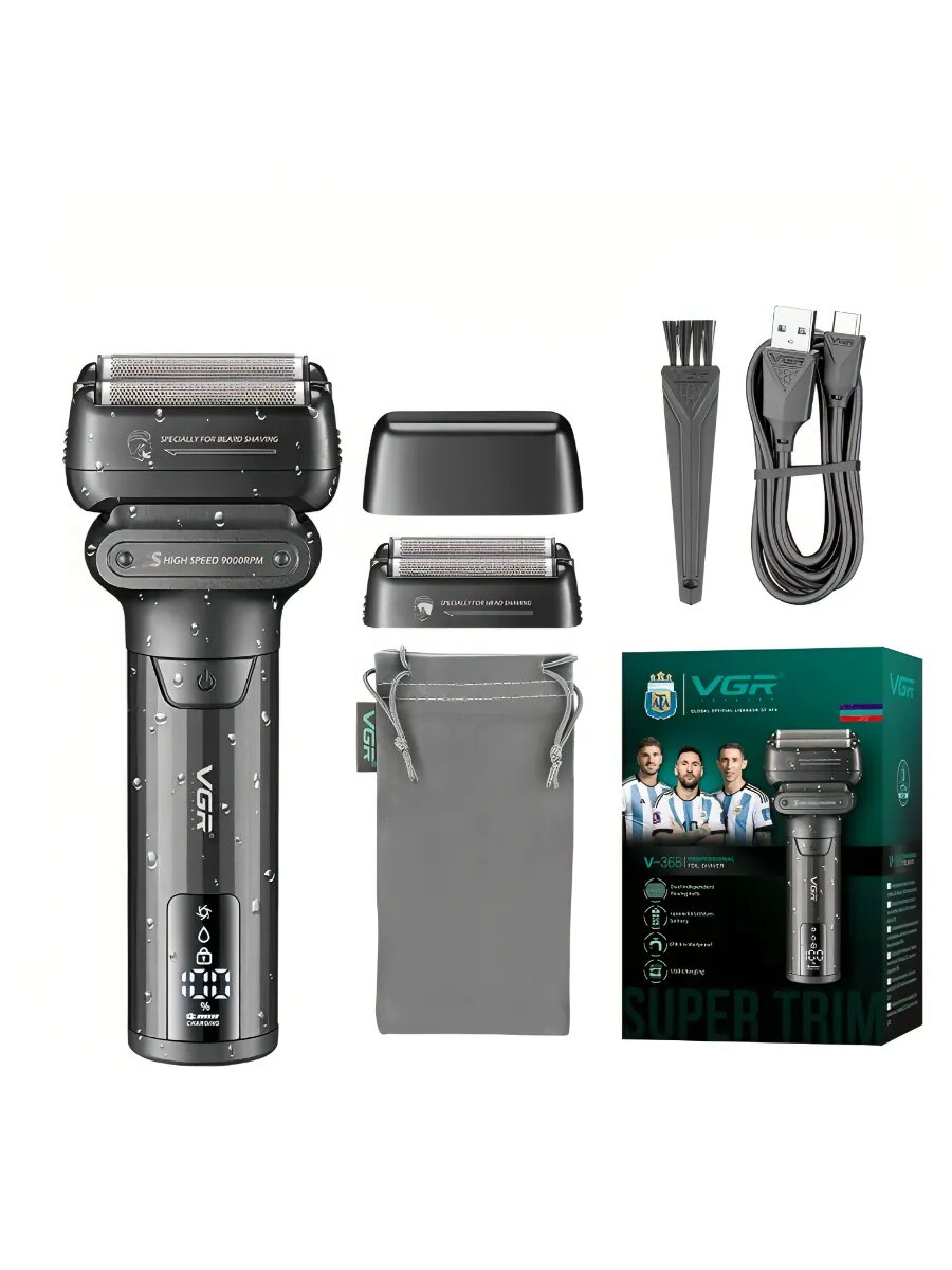 Электробритва мужская для лица аккумуляторная шейвер VGR V-368