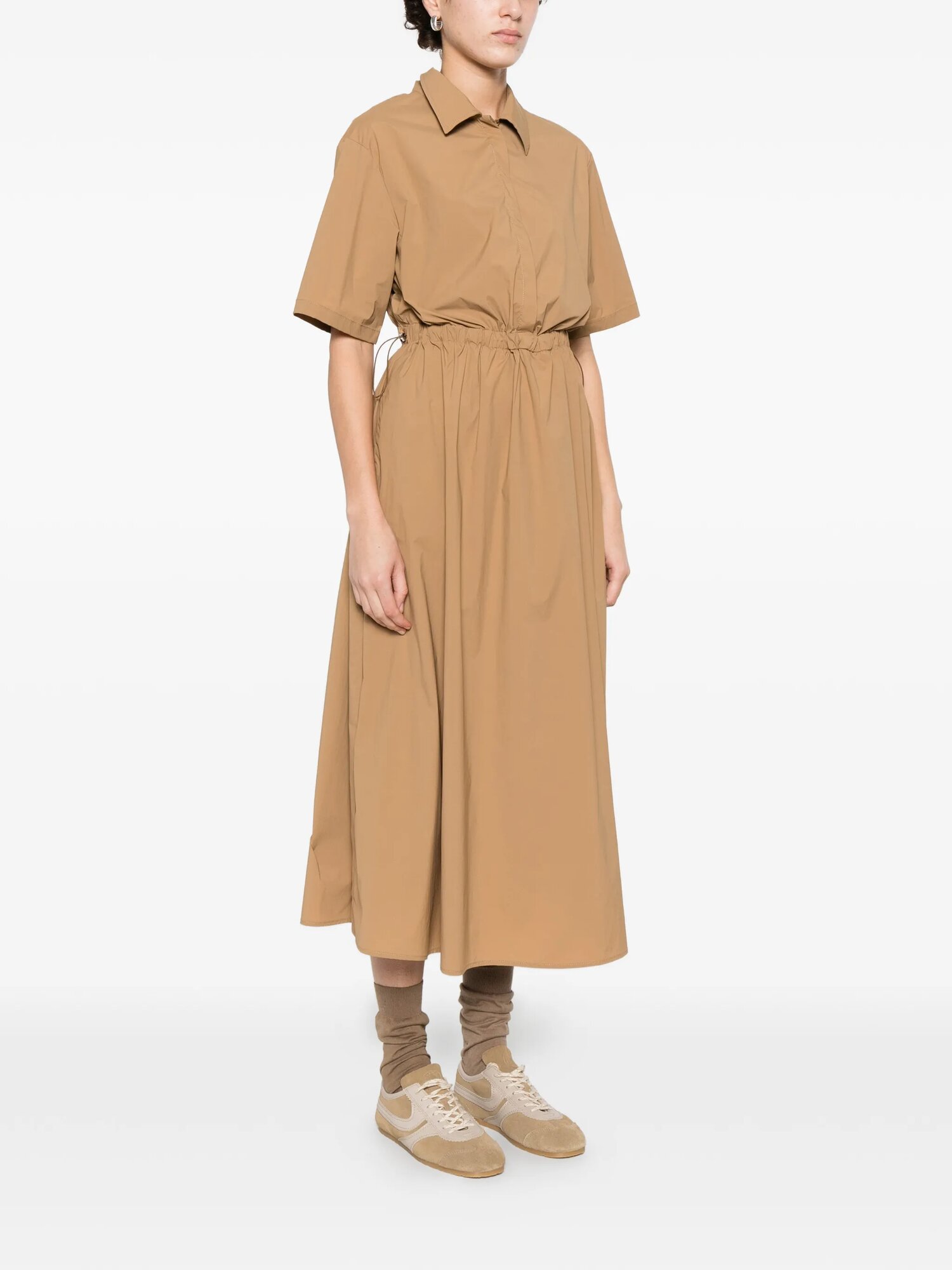 Платье Herno Collared gathered midi dress, размер 40, разноцветный — фото 1