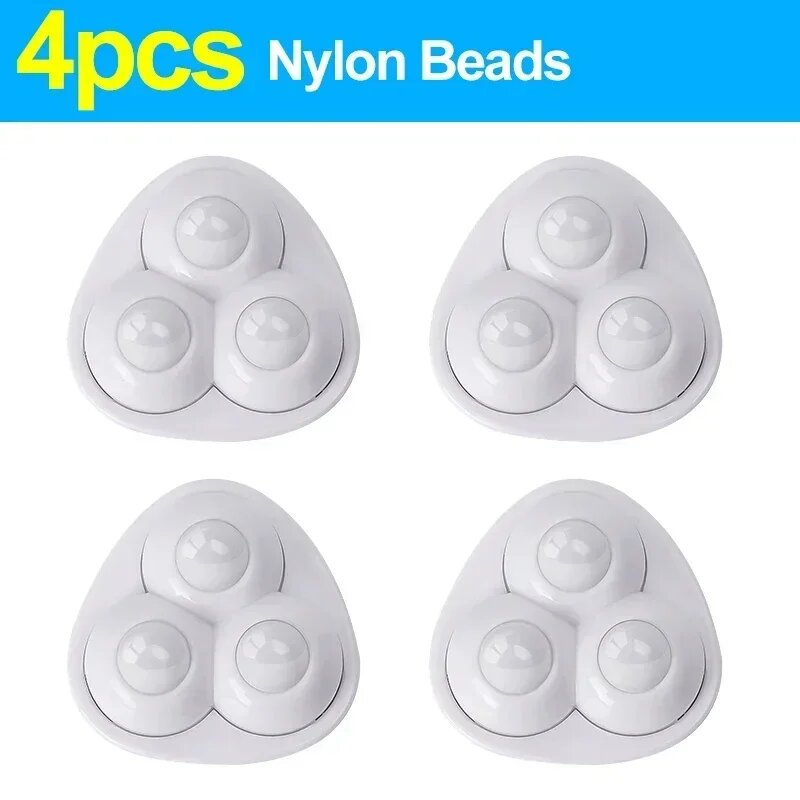 Мебельные ролики 360° из нержавеющей стали 4 шт. 4pcs White Nylon