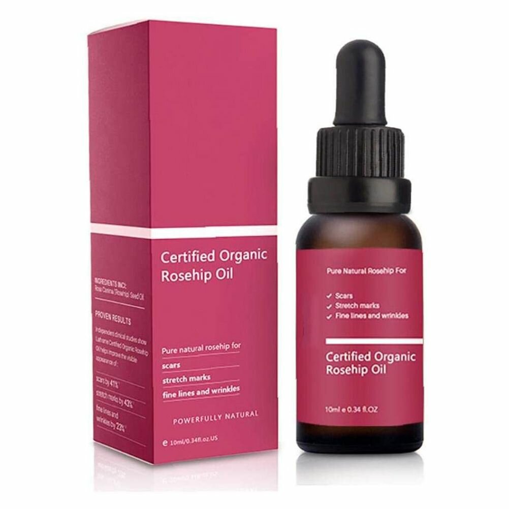 Органическое масло шиповника для лица: увлажнение, питание и смягчение кожи, 10 мл