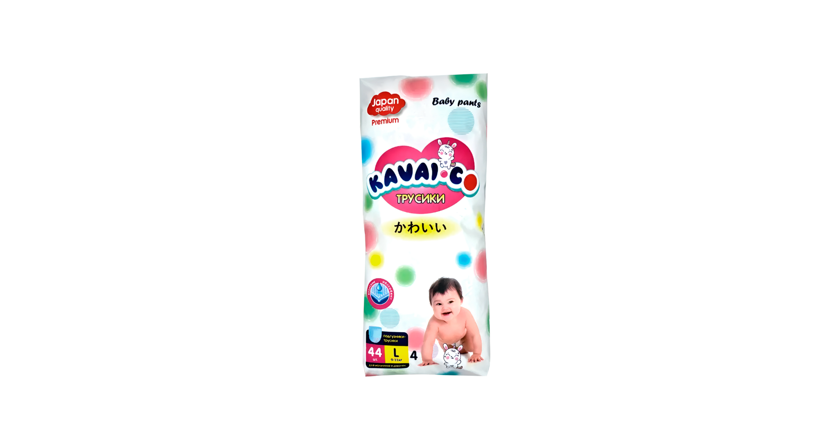 Подгузники-трусики Kavai-Co Baby Pants L 9-11kg (44 Pcs) 44 штуки