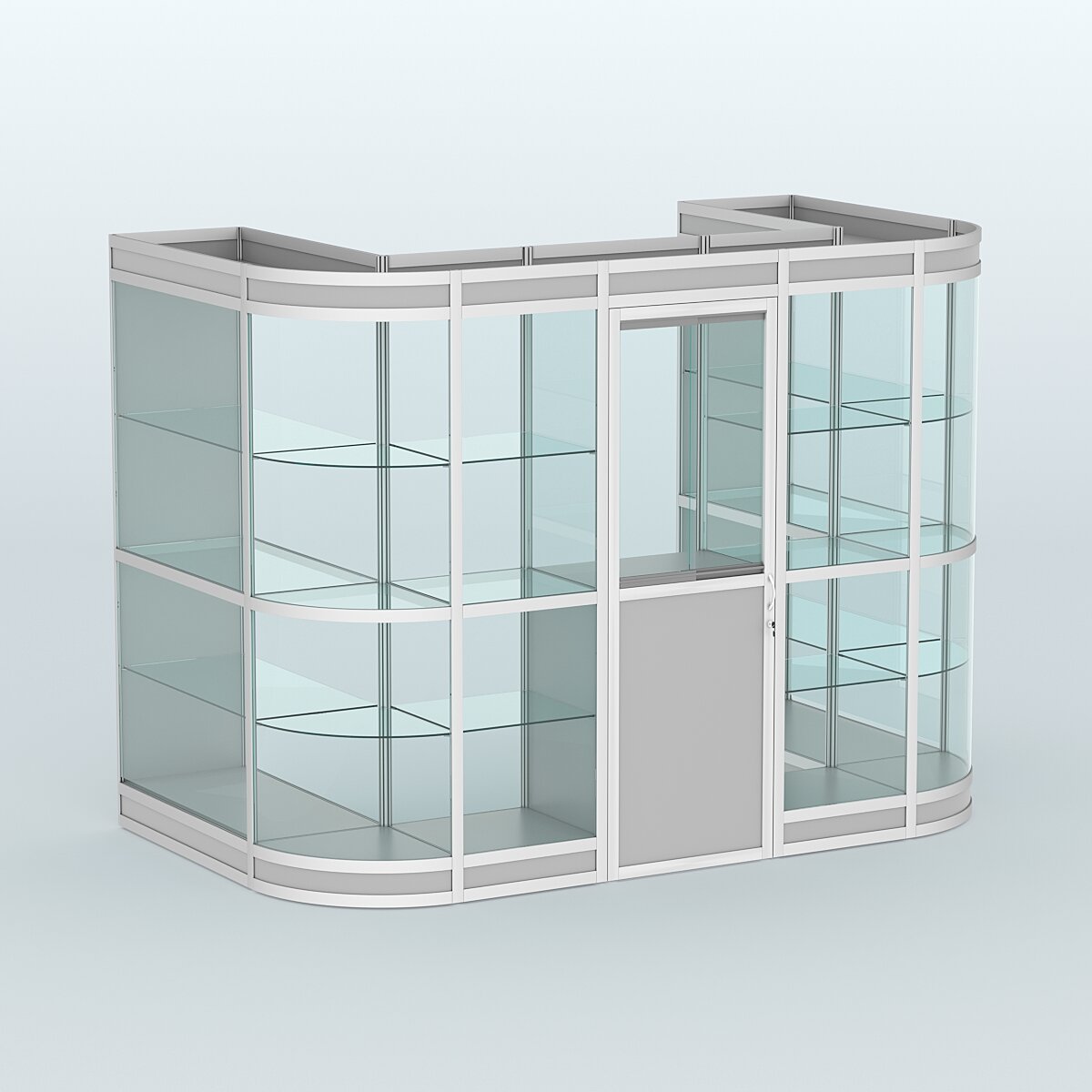 Павильон из профиля пристенный №4в (4,05 кв. м), Серый