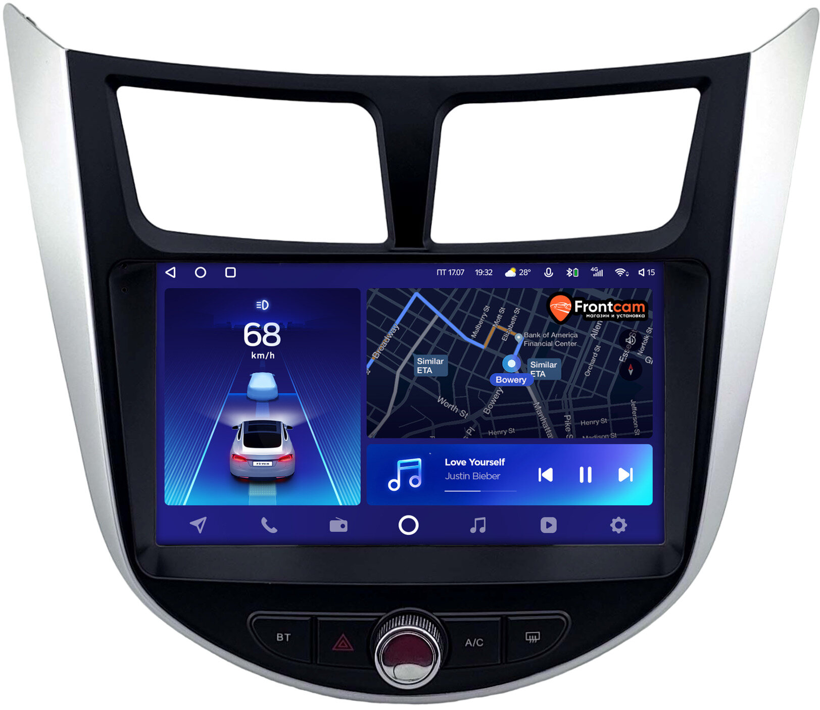Штатная магнитола Teyes CC2 PLUS 6/128 9" RM-9-1874 Hyundai Solaris, Accent 4 2010-2019 Android 10 (4G-SIM, DSP, QLed)