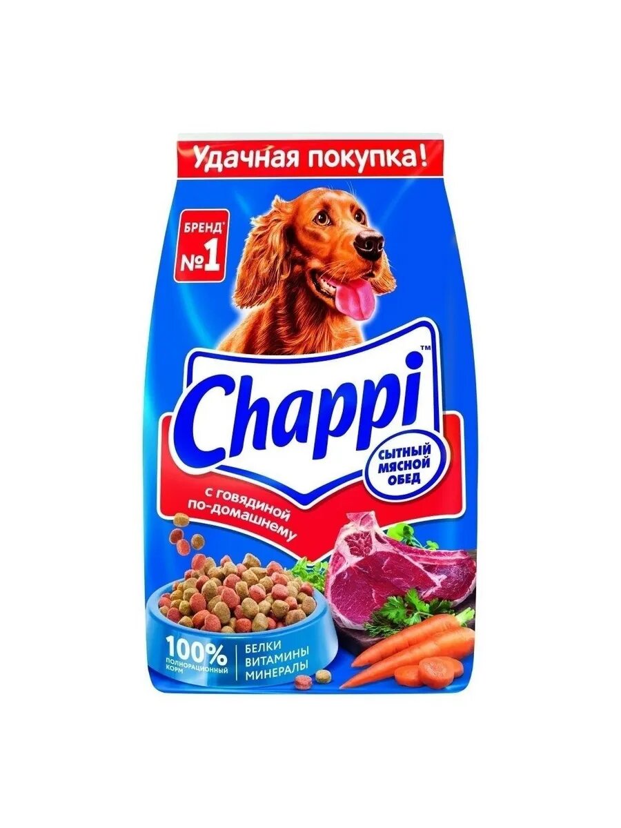 Сухой корм Chappi говядина для собак всех пород 2,5 кг