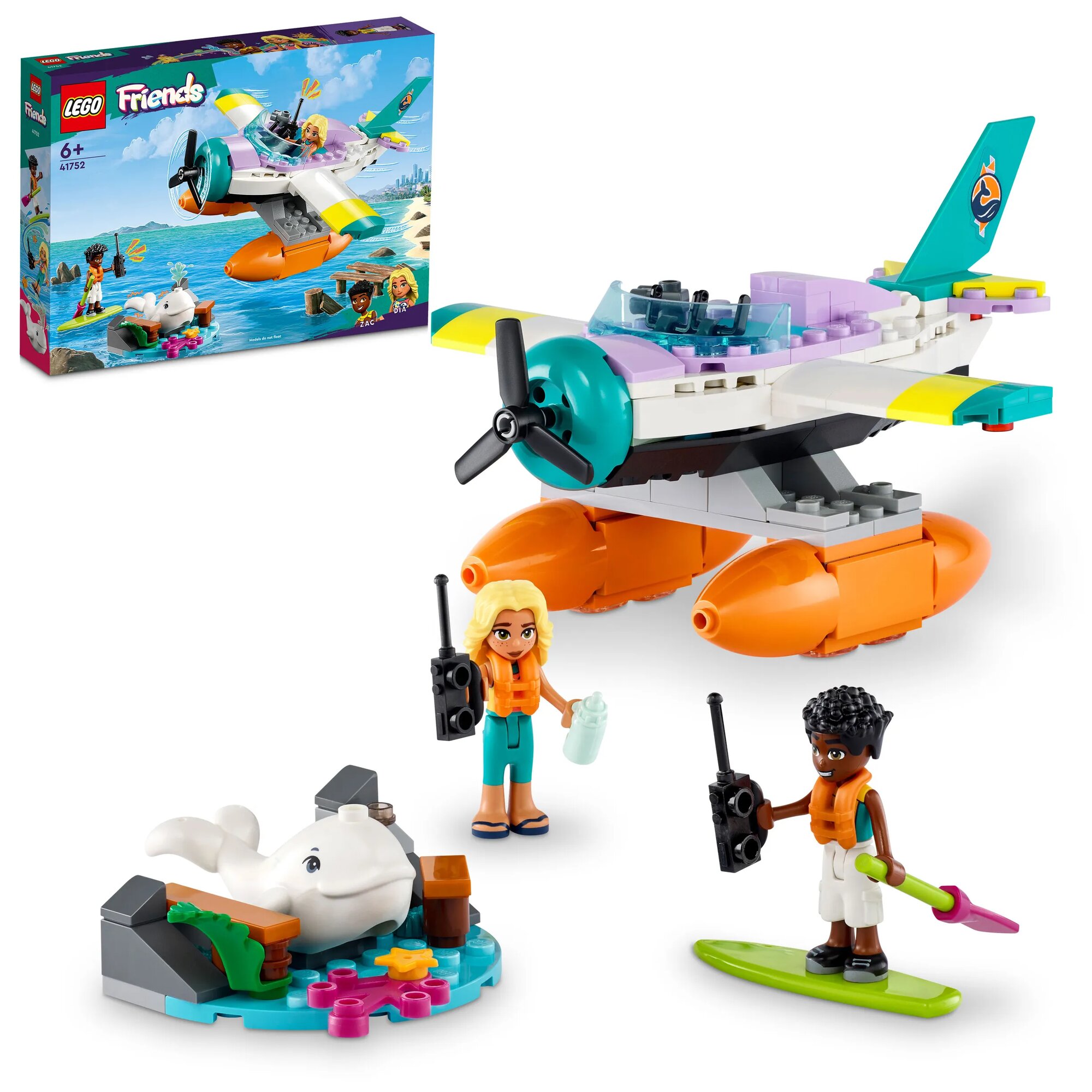 Конструктор LEGO 41752 Friends "Морской спасательный самолёт", 203 детали, пластик