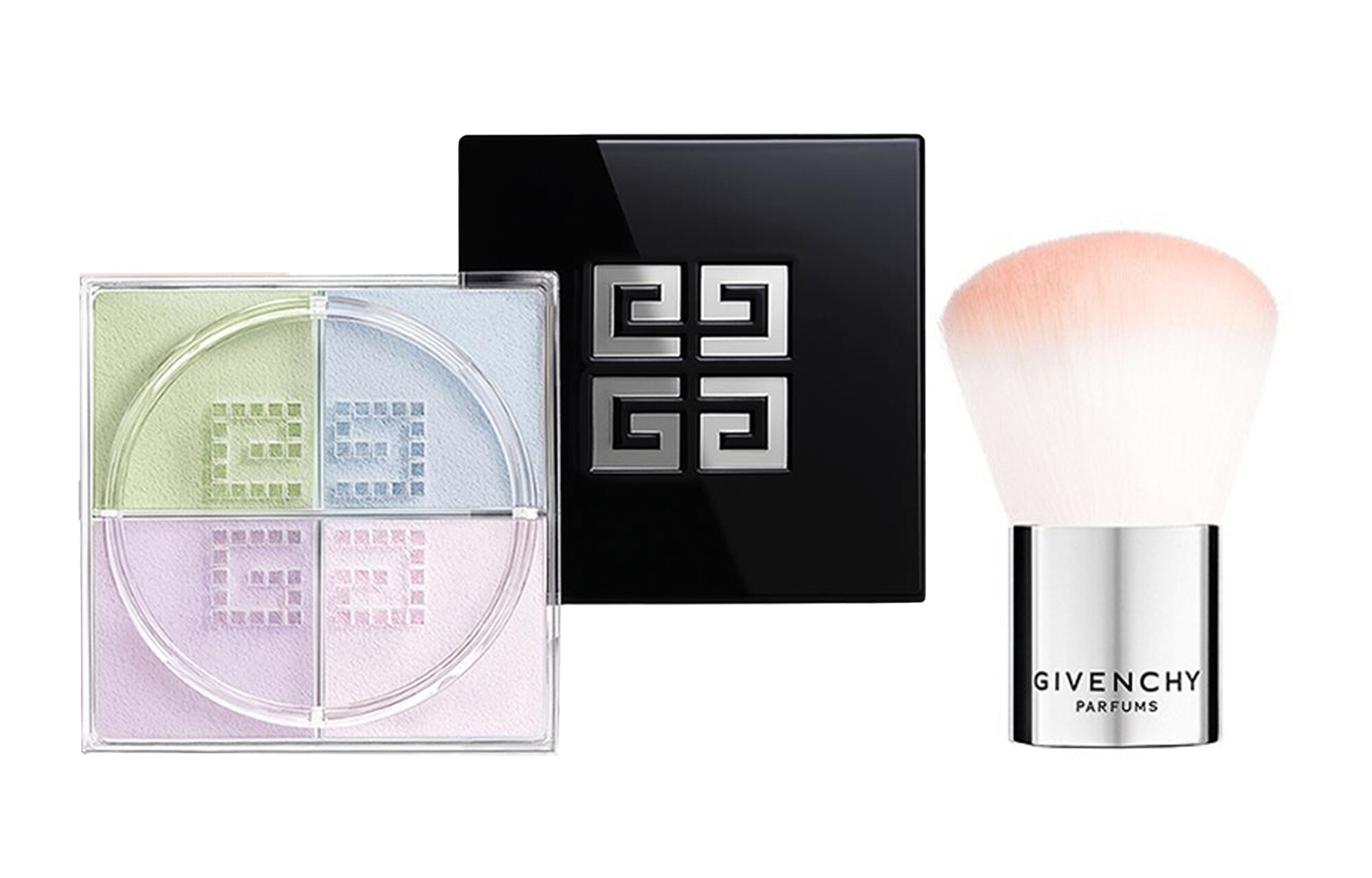 Рассыпчатая пудра женская Givenchy 1370050866, в 4 отсеках для контроля жирности с длительным эффектом