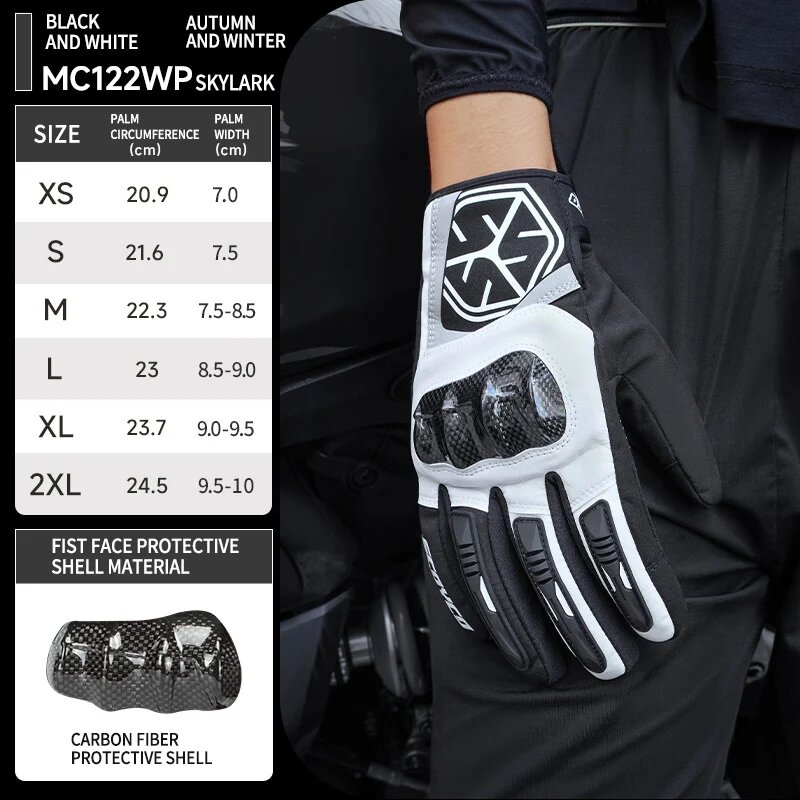 SCOYCO мотоциклетные перчатки, теплые дышащие перчатки для мотокросса, Черный, L, Black White-Winter