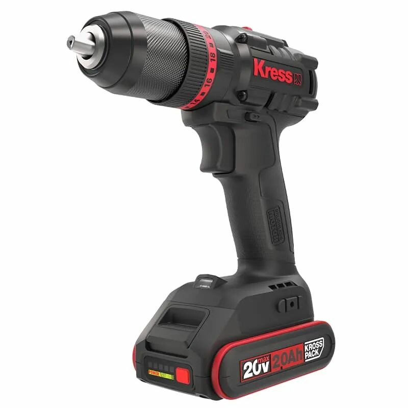 Дрель-шуруповерт ударная KRESS KUC30.1 20V 60Нм бесщеточная аккумуляторная