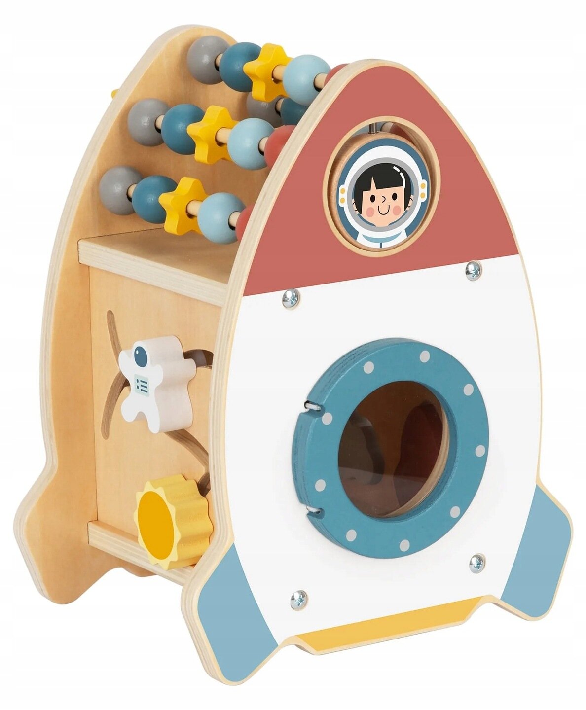 Деревянный сортер Tooky Toy - Деревянный многофункциональный кубик-сортировщик - TJ755