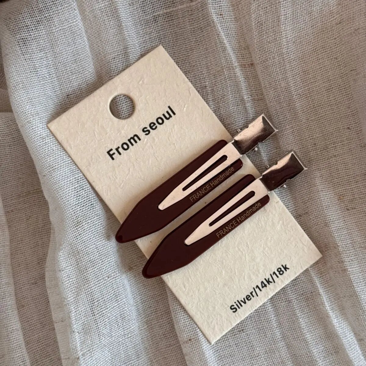 Заколки для волос Dark Red Pair, 06