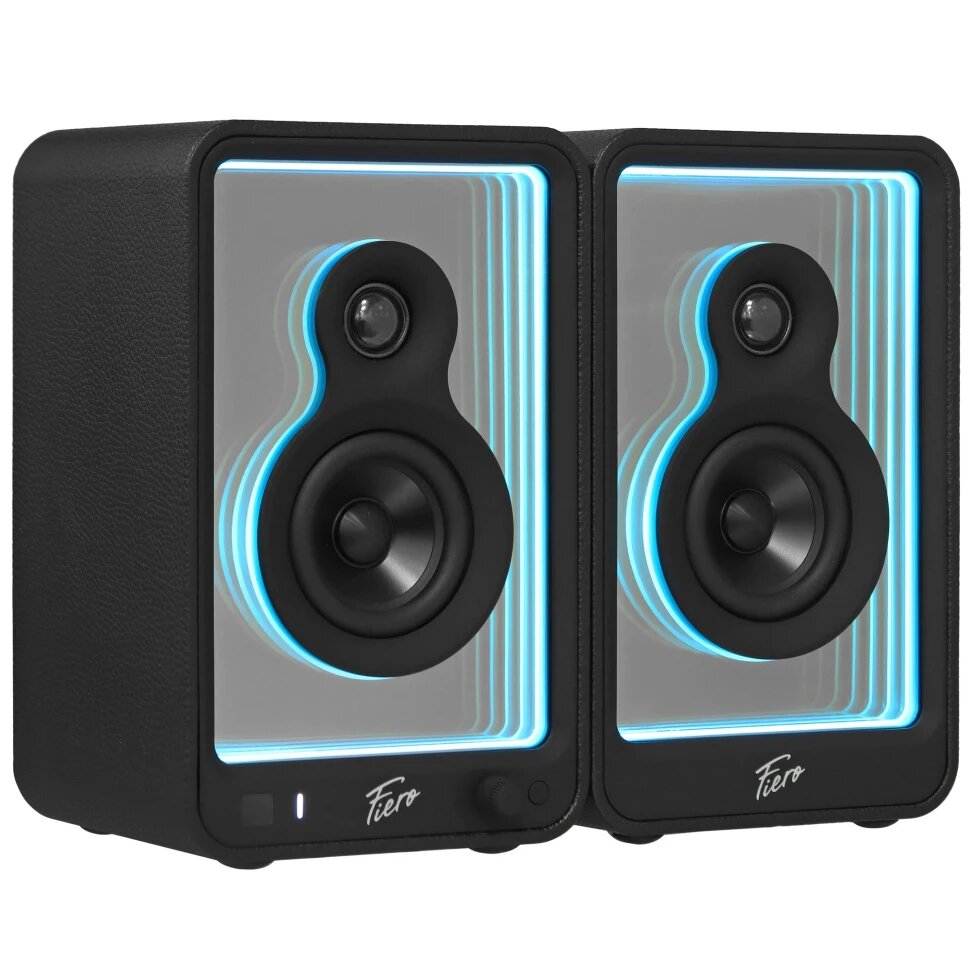 Колонки Fiero Midnight BHS-550, 50 Вт, Bluetooth, МДФ, черный