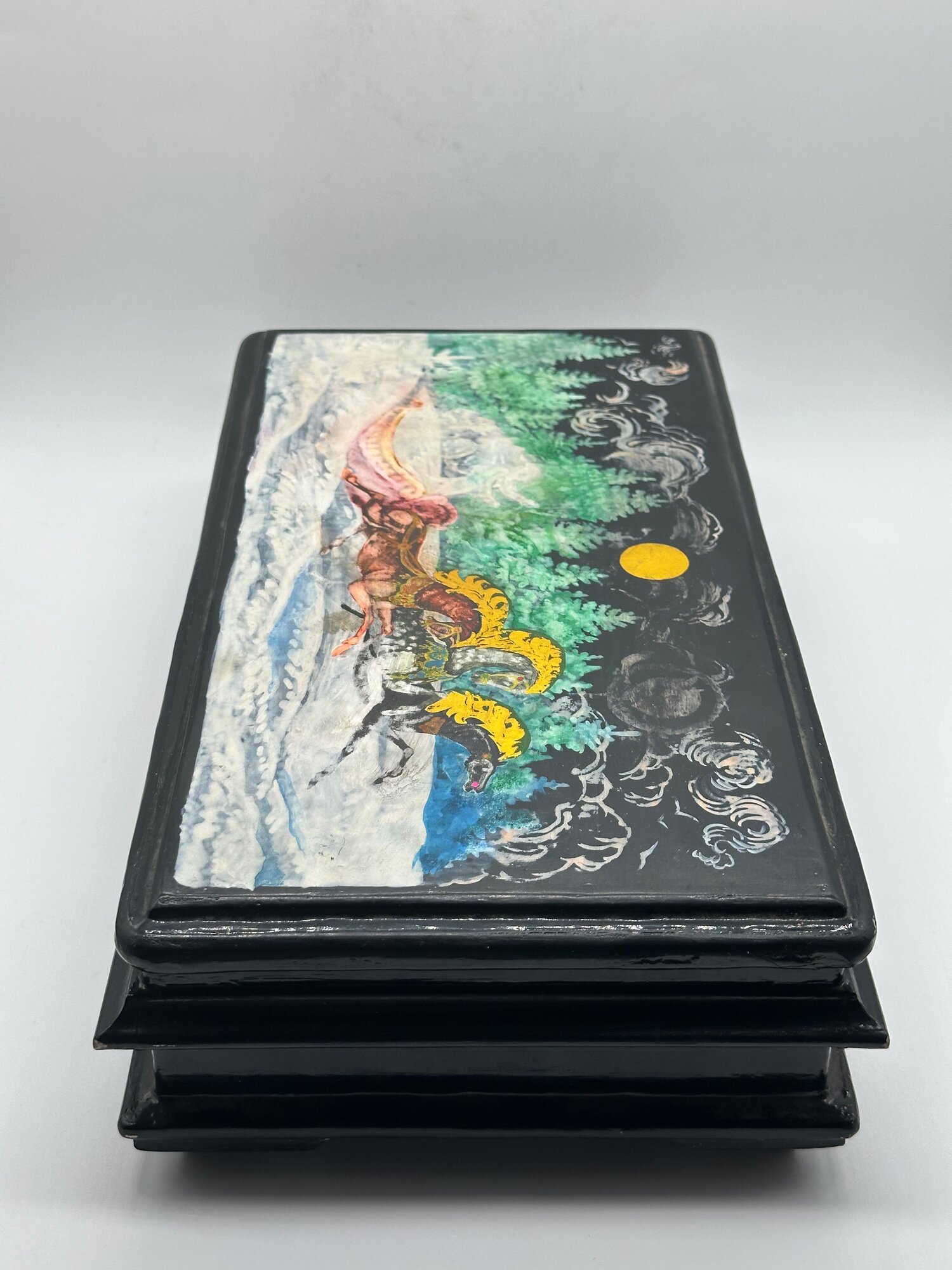 Шкатулка для украшений Деревянная винтажная ссср 50 годы расписанная вручную