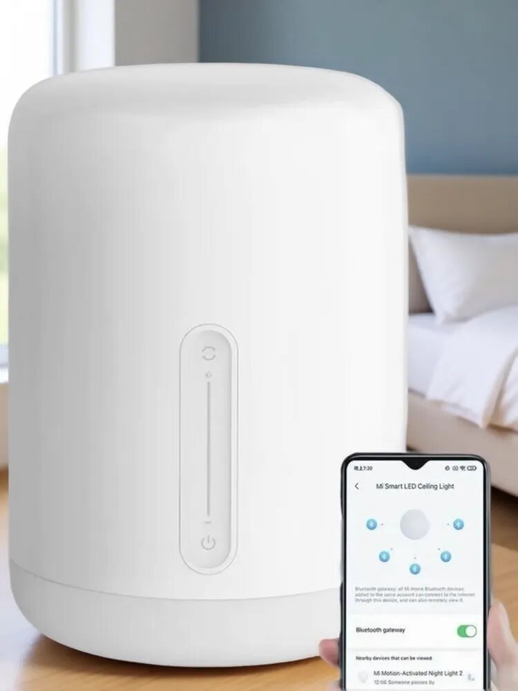 Xiaomi Bedside Lamp 2 настольный светильник LED, 140x140мм, белый