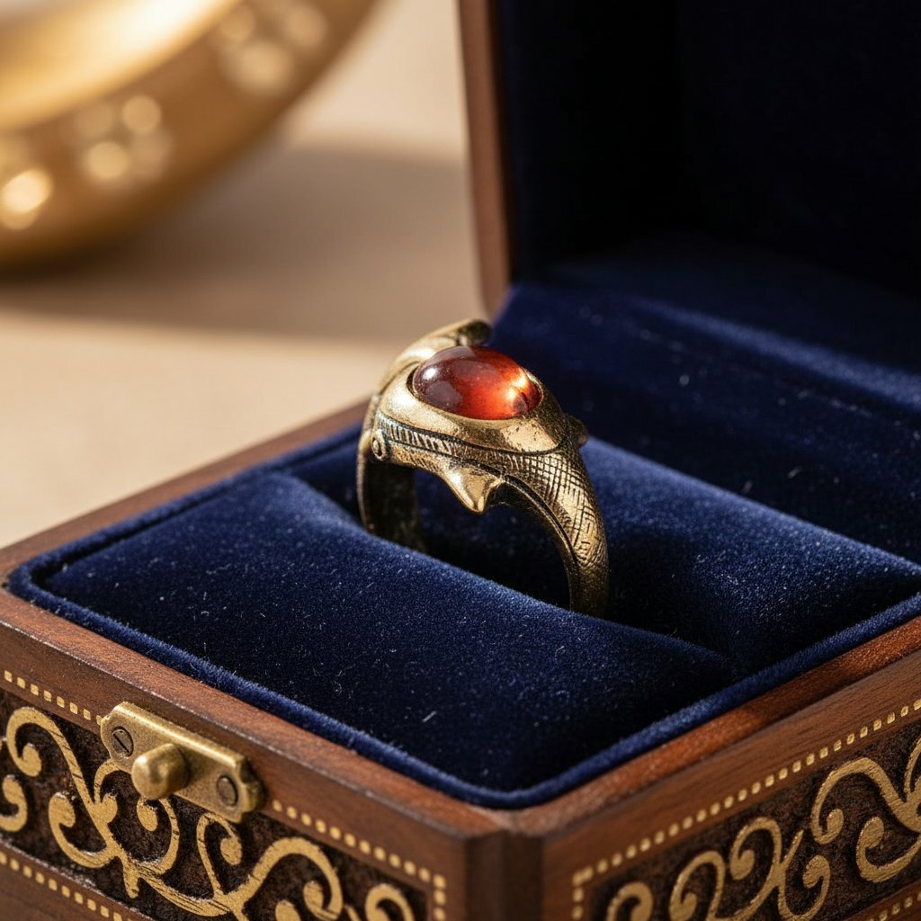 Кольцо, янтарь