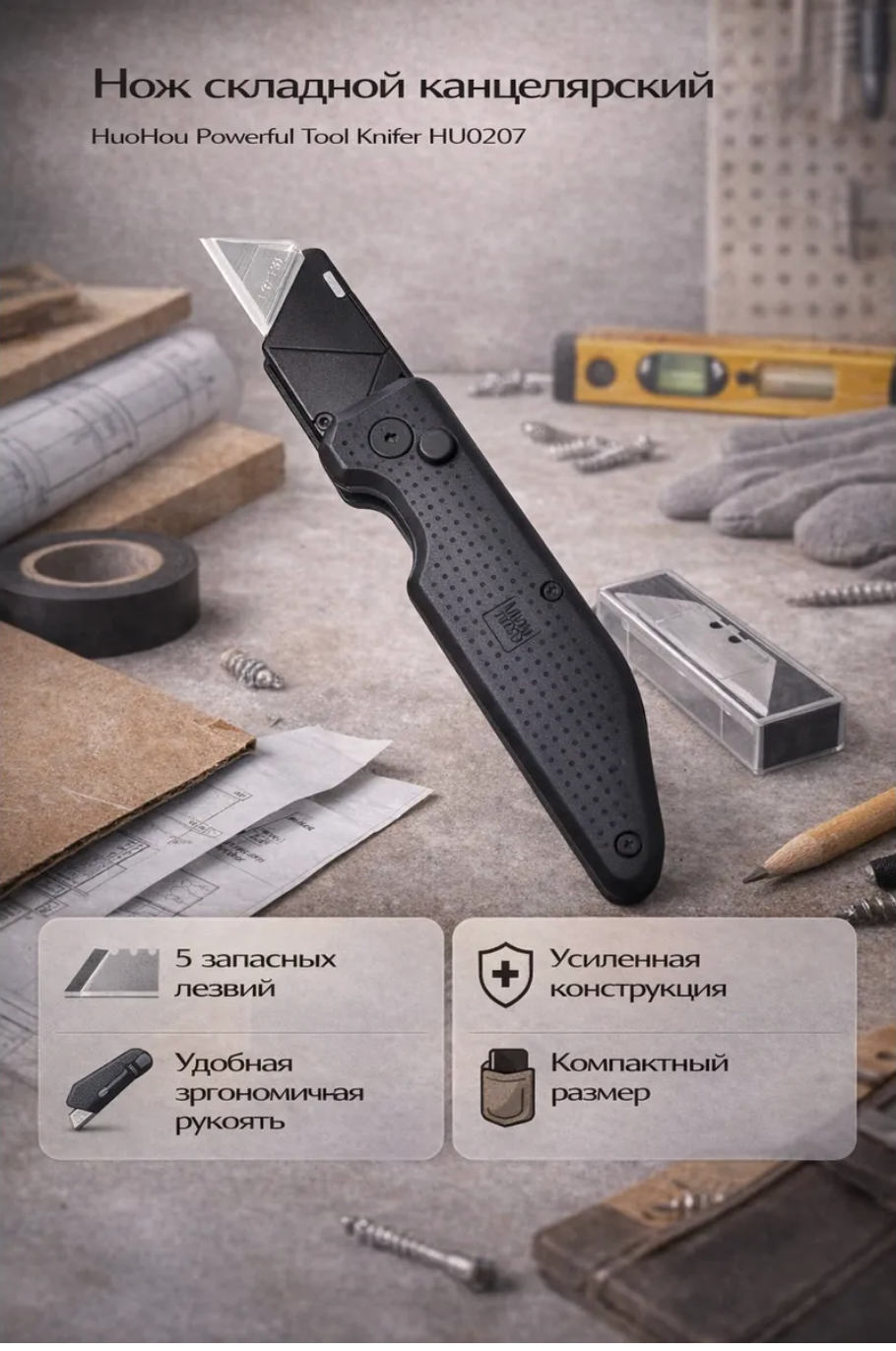 Нож складной HuoHou Powerful Tool Knifer HU0207 EU