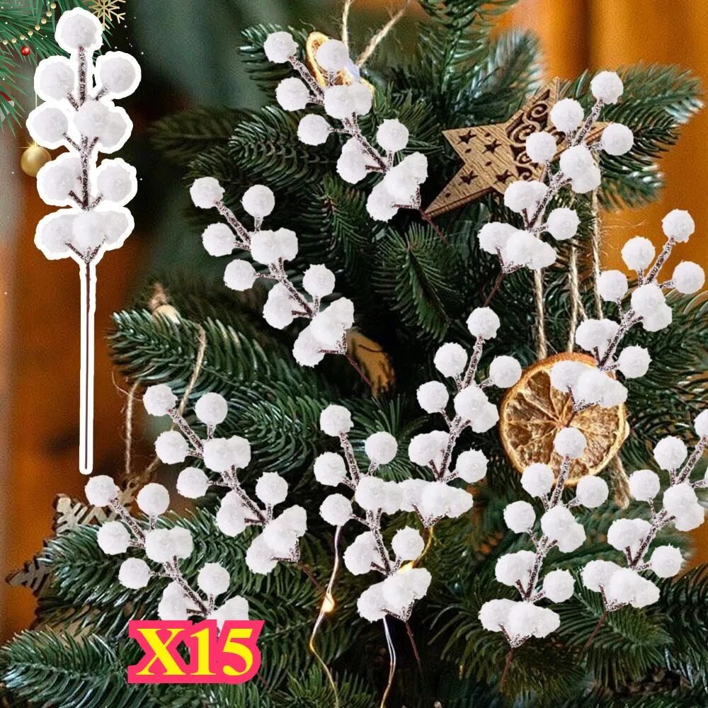 Ветка, шишка декоративная,15шт