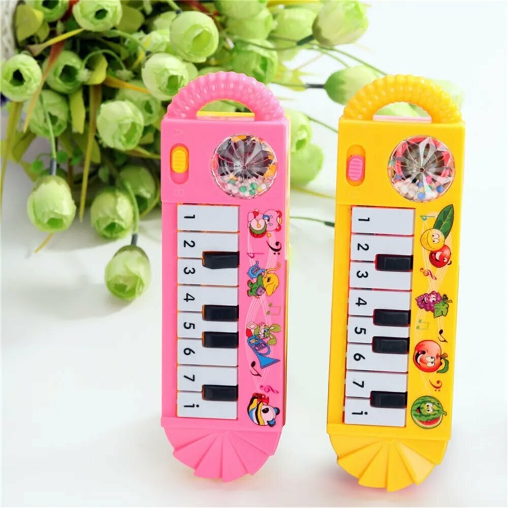 Детское музыкальное пианино, игрушечный синтезатор, цвет случайный