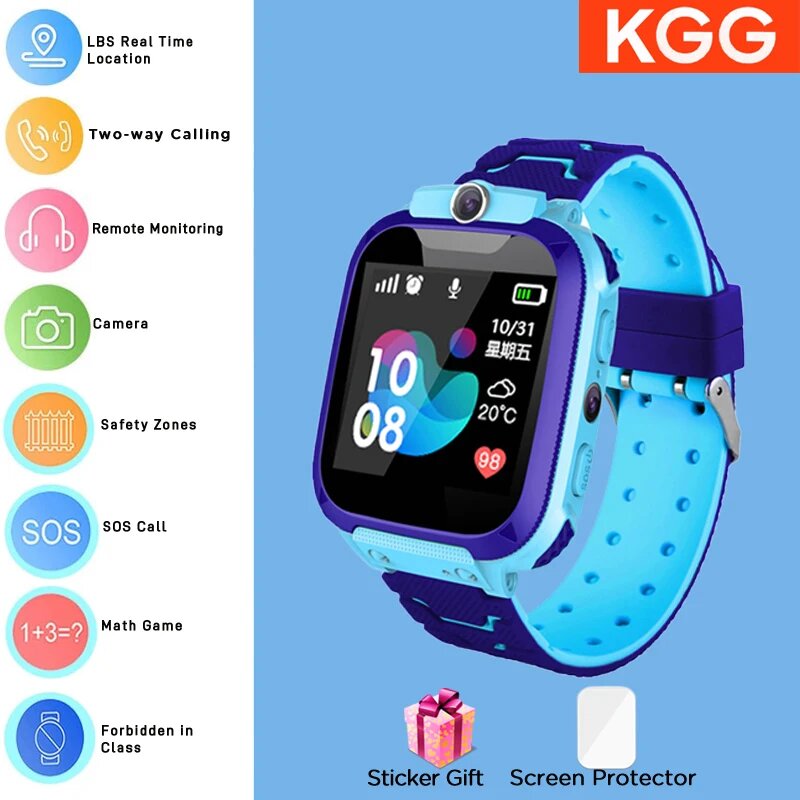 Детские умные часы KGG синие с GPS и SOS