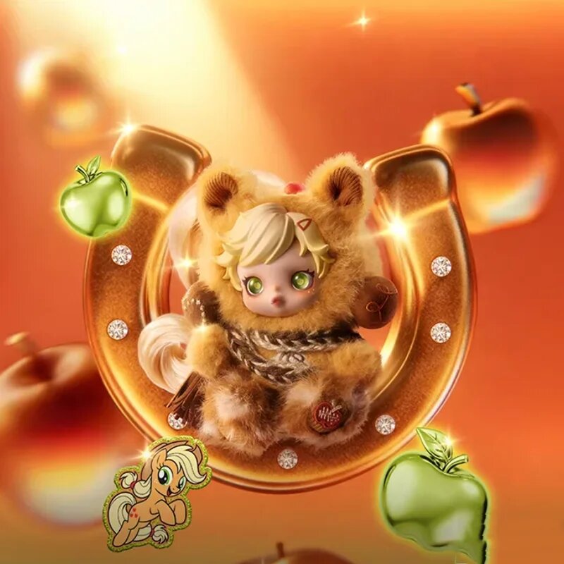POP MART SKULLPANDA My Little Pony Плюшевая кукла-подвеска Applejack
