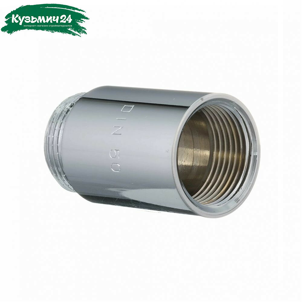 Гайка удлинительная TST 1/2" х 70 мм, TST.180.0370, для соединения участков трубопровода, хром