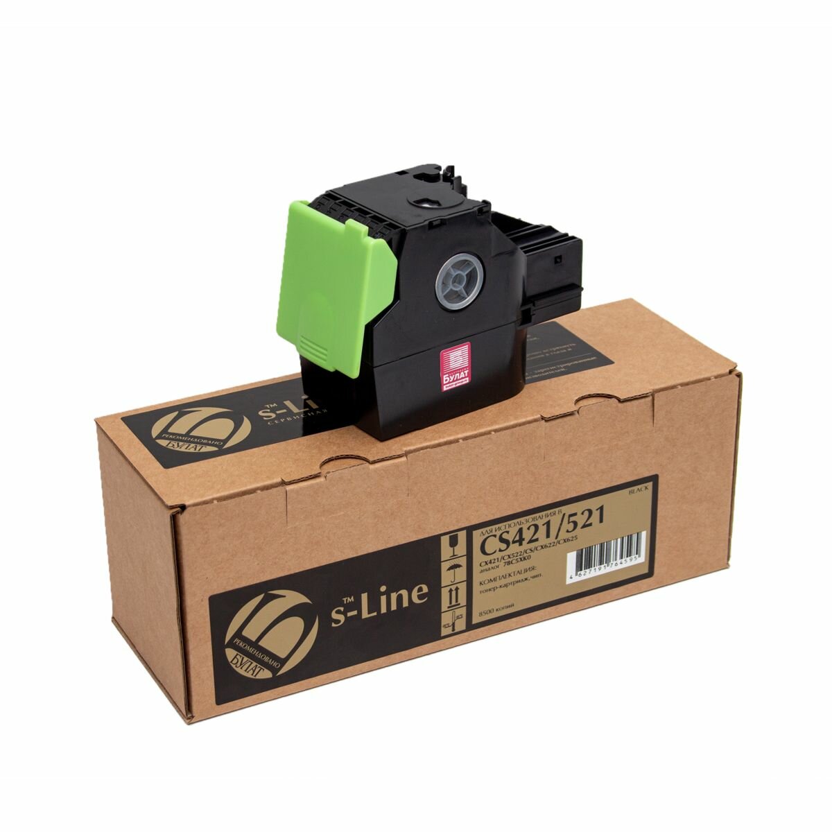 Тонер-картридж булат s-Line 78C5XK0 для Lexmark CS, CX421 (Чёрный, 8500 стр.), совместимый