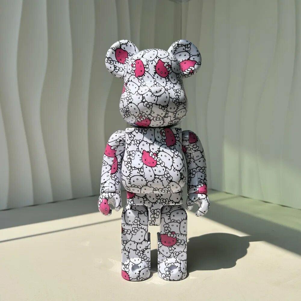 Игрушечная Статуя Медведя Bearbrick 28cm-Hello Kitty