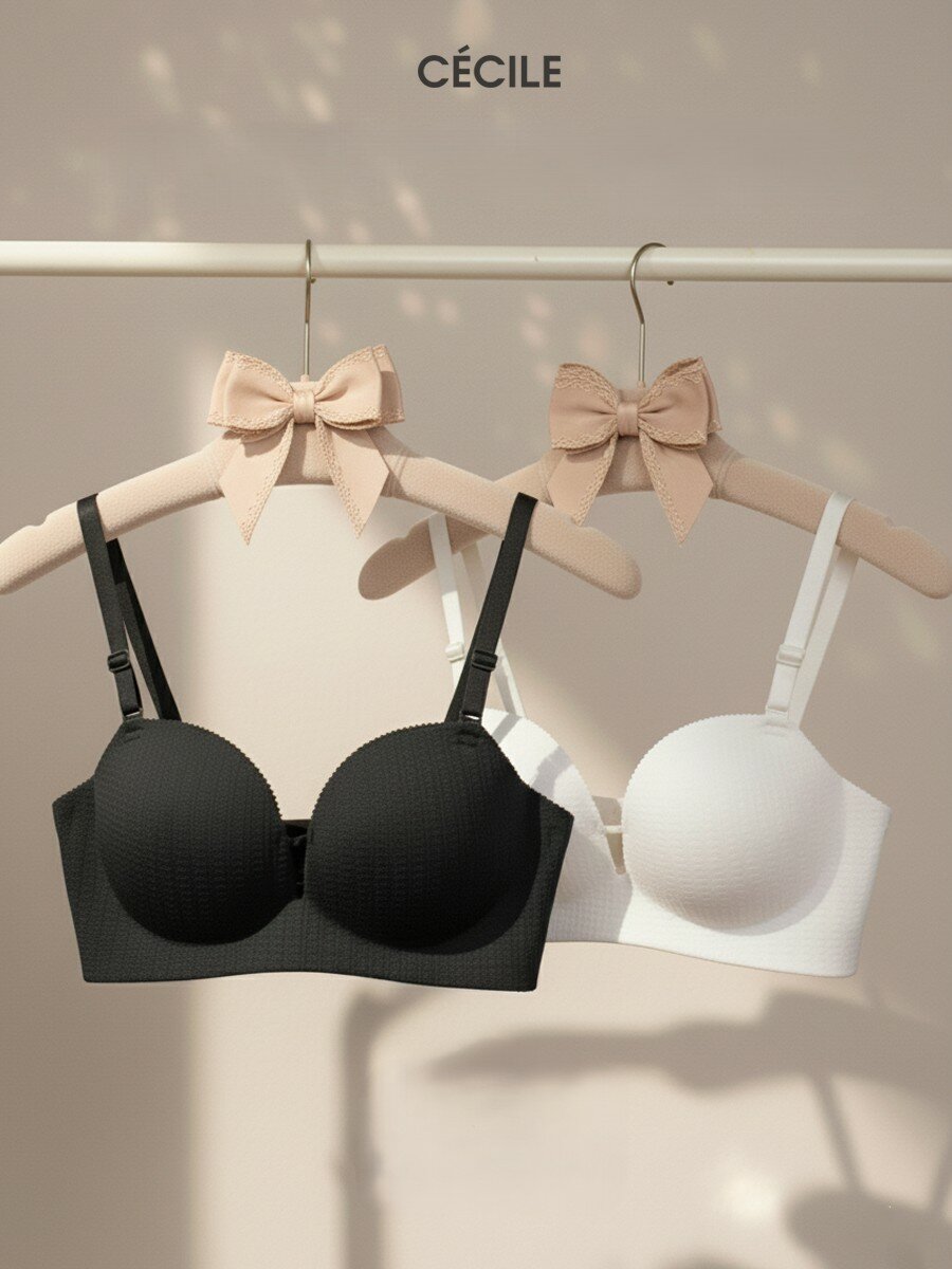Комплект бюстгальтеров бесшовный набор пушап