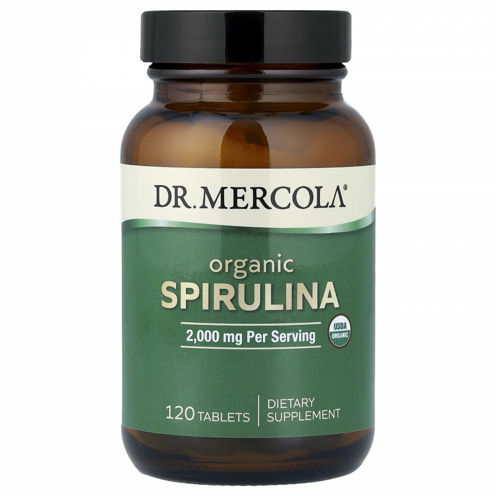 Dr. Mercola, органическая спирулина, 120 таблеток