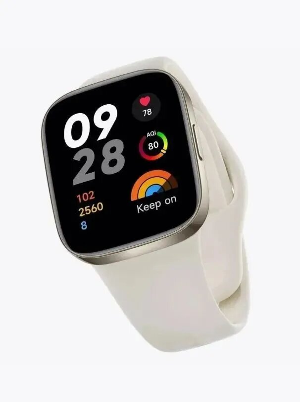 Xiaomi Смарт-часы Redmi Watch 3 large 1.75" AMOLED display, GPS, Bluetooth,5ATM, Белый