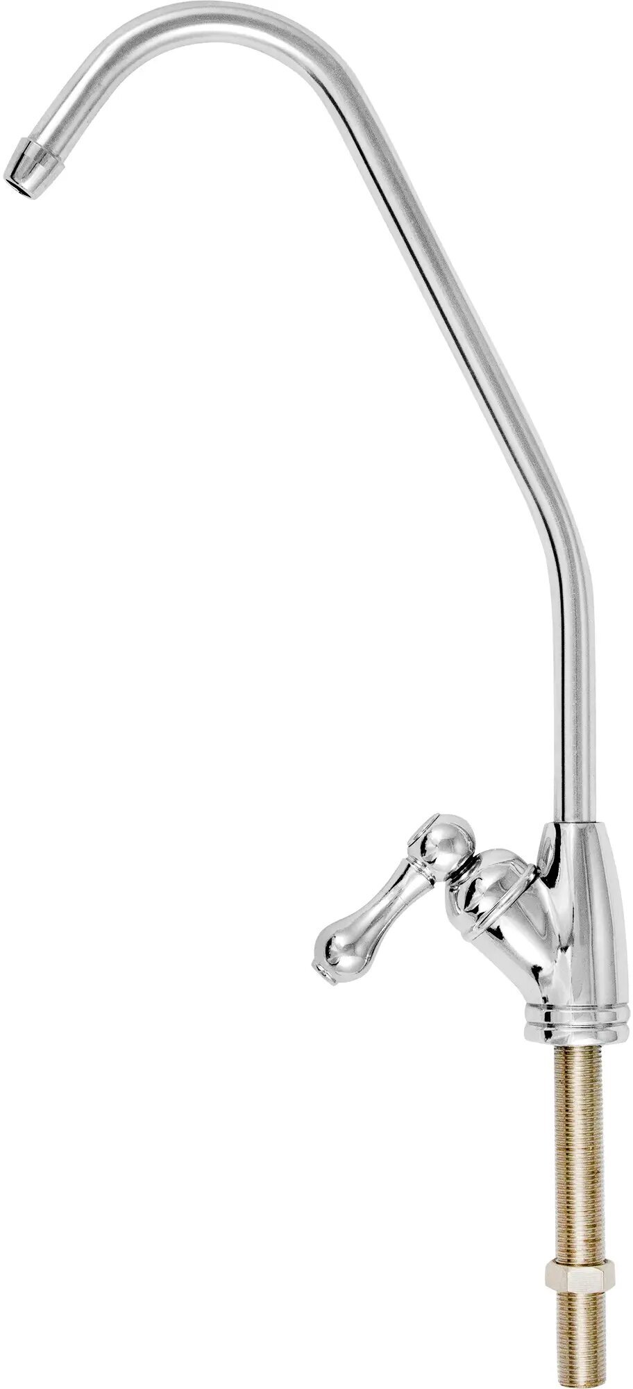 Кран для чистой воды "Гейзер №3 Ретро", нержавеющая сталь, латунь, серебристый цвет