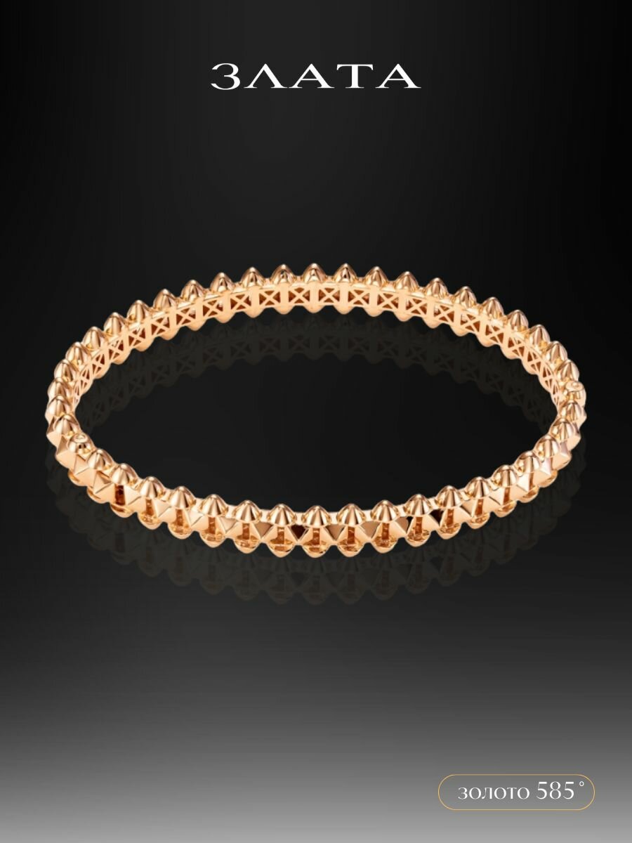 Браслет, красное золото, 585 проба