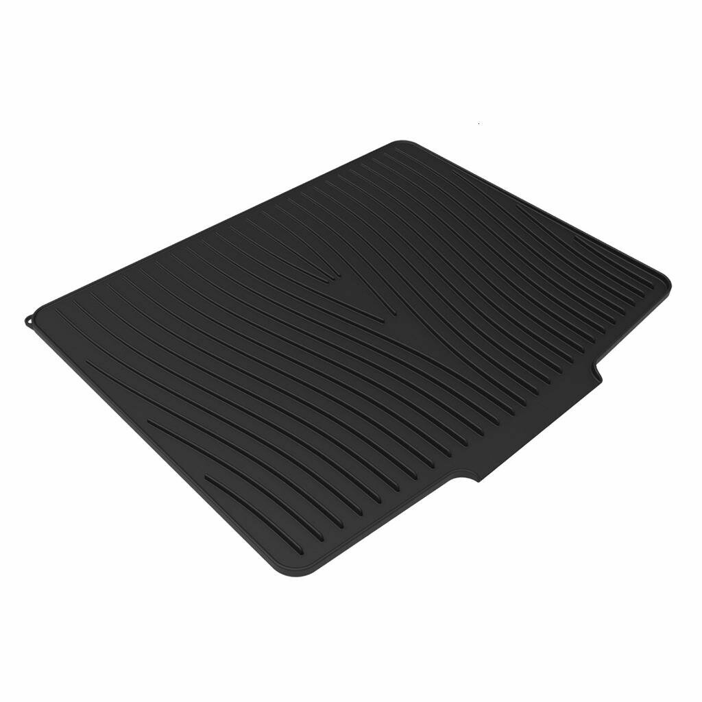 Силиконовый коврик для сушки посуды, Черный